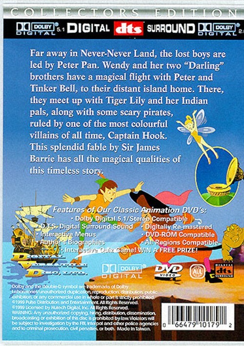 Peter Pan (1999, DVD, Ltd) (DVD 1999) | DVD Empire
