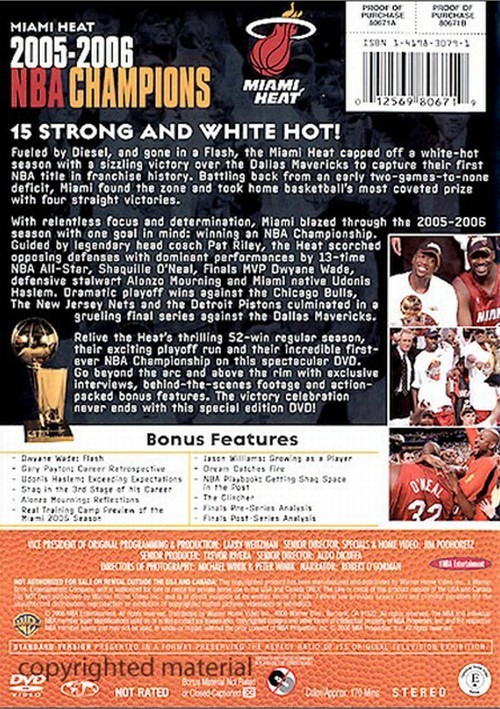 NBA: 2005-2006 Champions - Miami Heat (DVD 2006) | DVD Empire