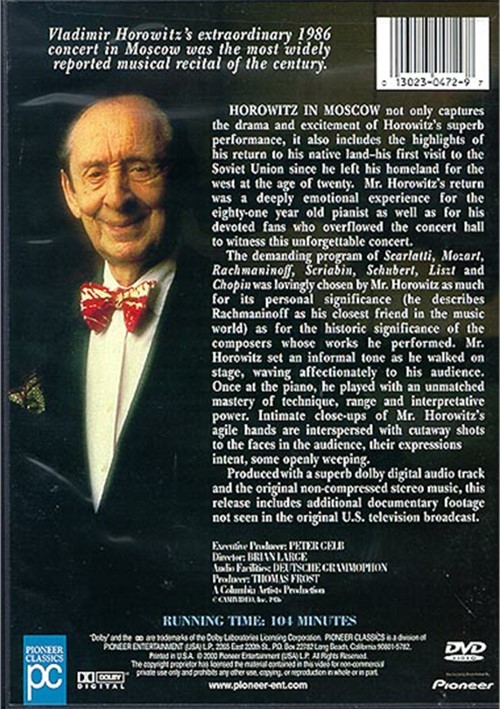 Horowitz In Moscow (DVD 1986) | DVD Empire