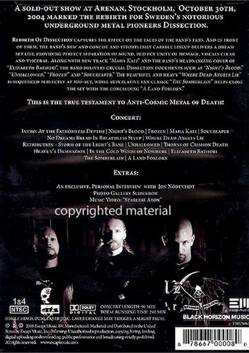 Dissection: Rebirth Of Dissection (DVD 2006) | DVD Empire