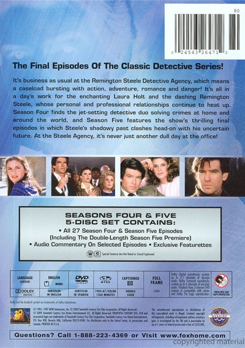 Remington Steele: Seasons 4 & 5 (DVD 1985) | DVD Empire