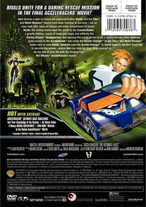 Hot Wheels AcceleRacers: Movie 4 - The Ultimate Race (DVD 2005) | DVD ...