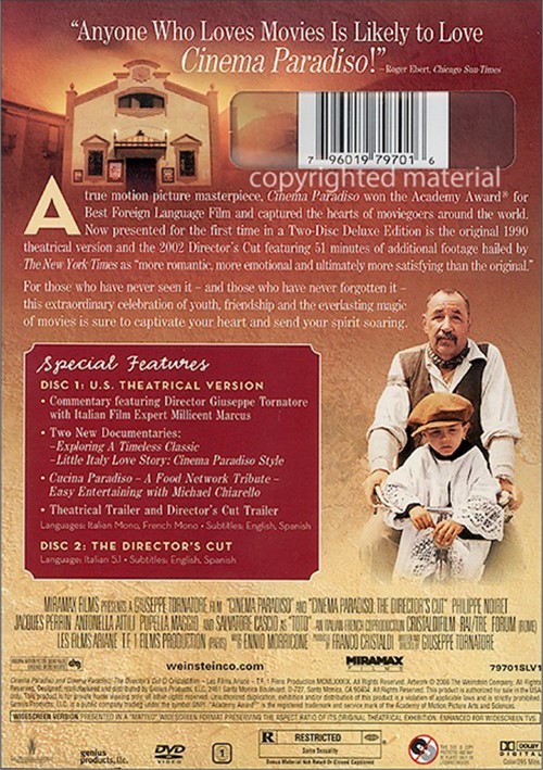 Cinema Paradiso: 2 Disc Collector's Edition (DVD 1988) | DVD Empire