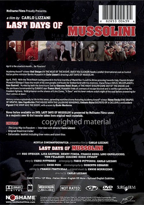 Last Days Of Mussolini (DVD 1974) | DVD Empire
