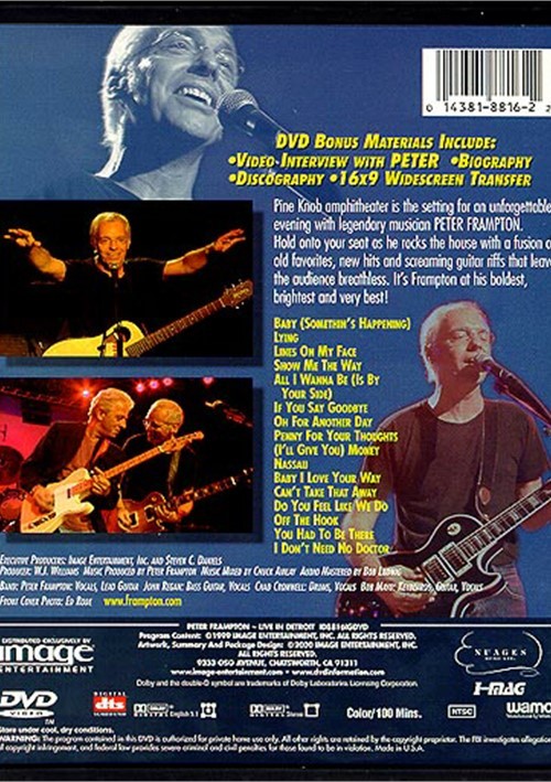 Peter Frampton: Live In Detroit (DVD 1999) | DVD Empire
