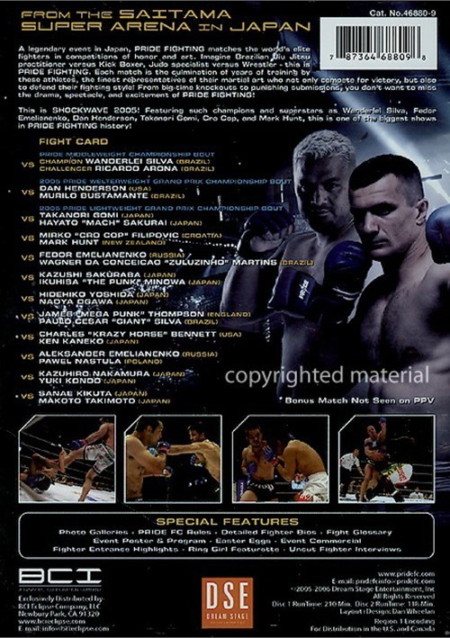 Pride FC: Shockwave 2005 (DVD 2005) | DVD Empire
