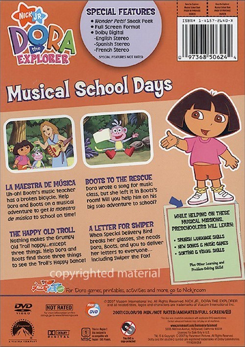 Dora The Explorer: Musical School Days (DVD 2007) | DVD Empire