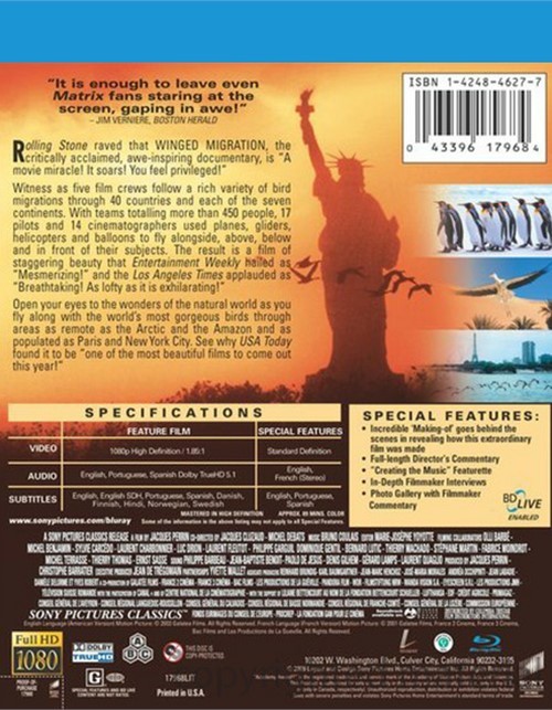 Winged Migration (Blu-ray 2001) | DVD Empire