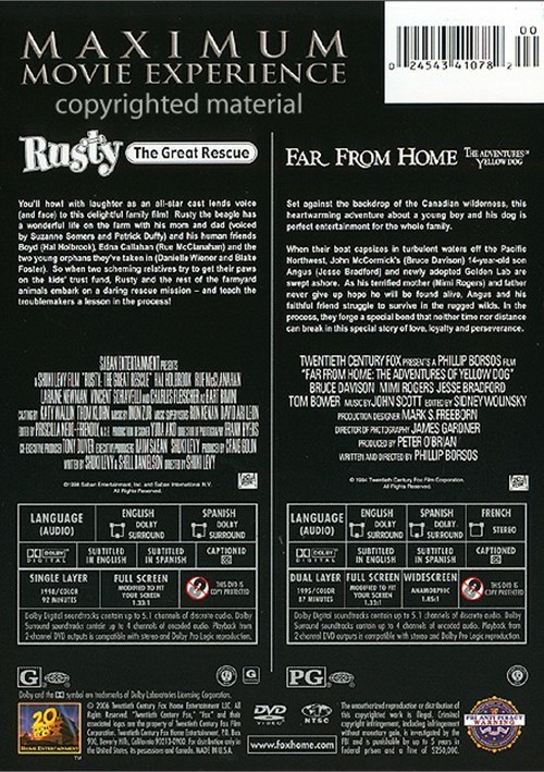 Rusty The Great Rescue / Far From Home (Double Feature) (DVD) | DVD Empire