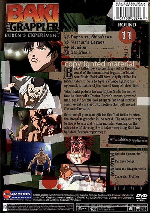 Baki The Grappler: Round 11 - Buren's Experiment (DVD) | DVD Empire