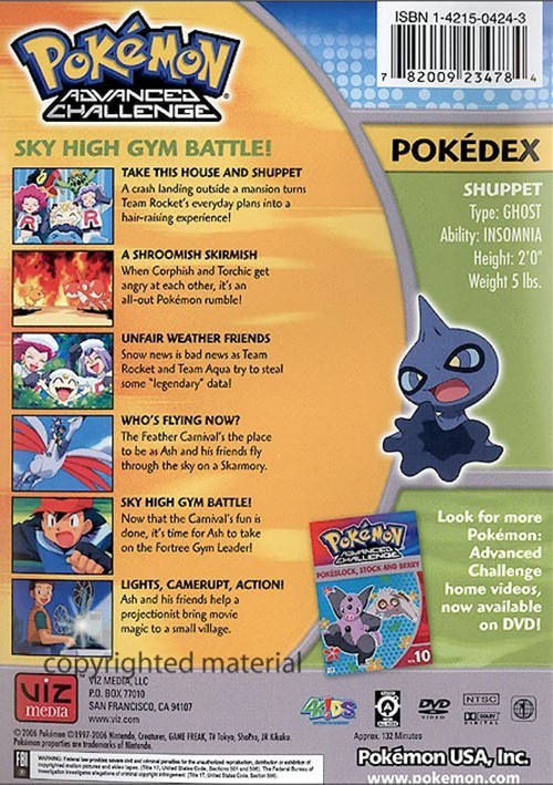 Pokemon Advanced Challenge: Sky High Gym Battle - Volume 9 (DVD) | DVD ...