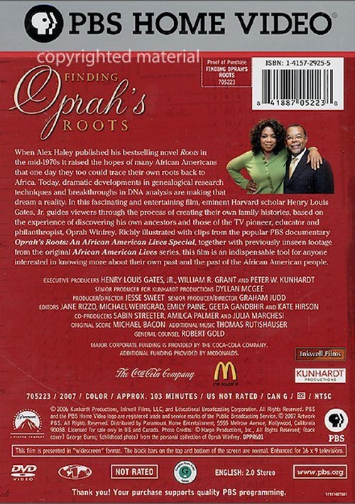 Finding Oprah's Roots: Finding Your Own (DVD 2006) | DVD Empire