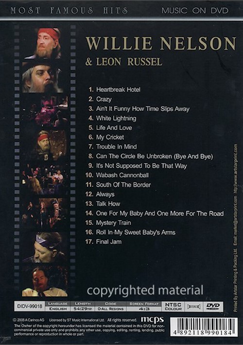 Most Famous Hits: Willie Nelson (DVD) | DVD Empire
