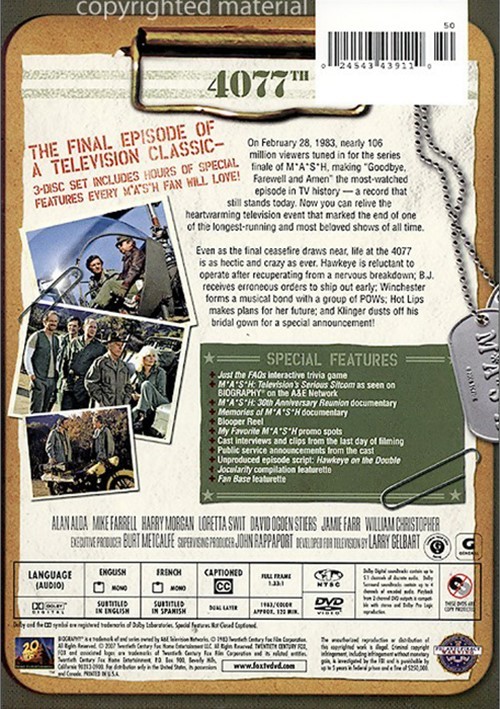 M*A*S*H (MASH): Goodbye, Farewell, And Amen (DVD 1983) | DVD Empire