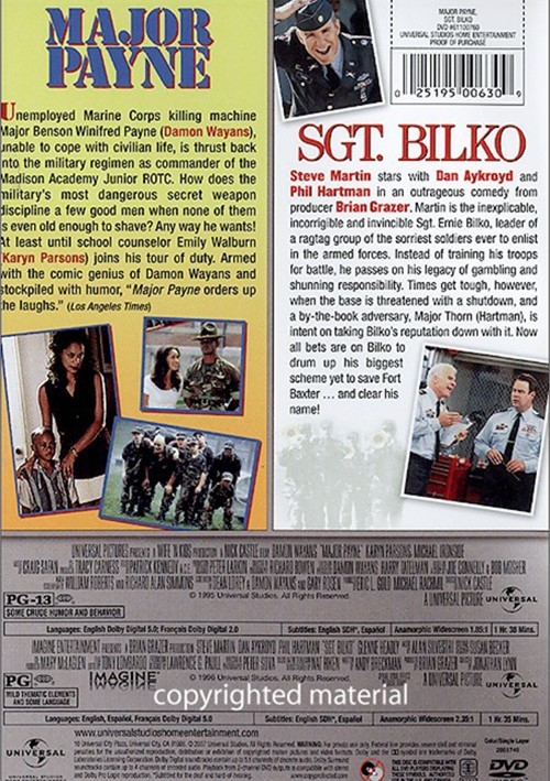 Major Payne / Sgt. Bilko (Double Feature) (DVD) | DVD Empire