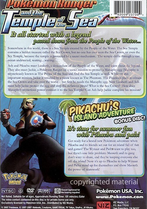 Pokemon: Ranger And The Temple of the Sea (DVD) | DVD Empire