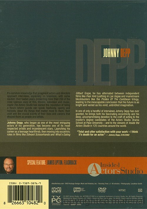 Inside The Actors Studio: Johnny Depp (DVD 2007) | DVD Empire