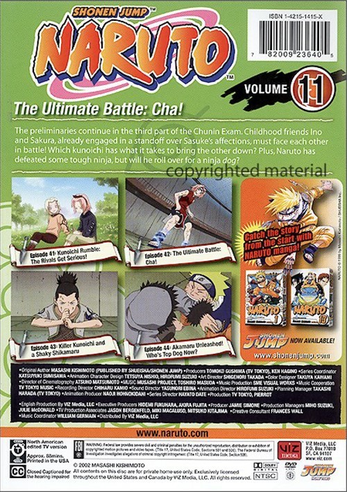 Naruto: Volume 11 (DVD) | DVD Empire
