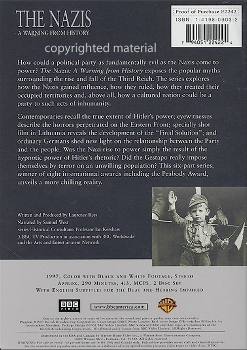 Nazis, The: A Warning From History (DVD 1997) | DVD Empire