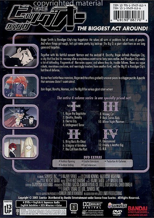 Big O: Anime Legends Complete Collection (DVD 2001) | DVD Empire