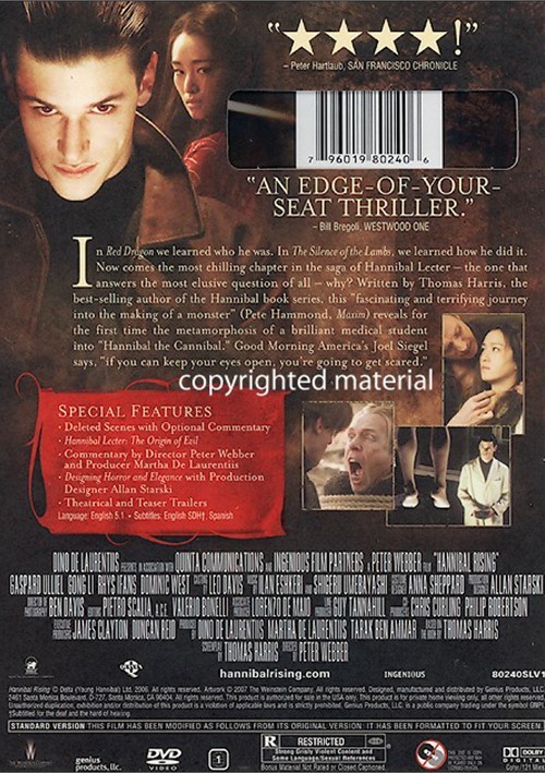 Hannibal Rising (DVD 2007) | DVD Empire