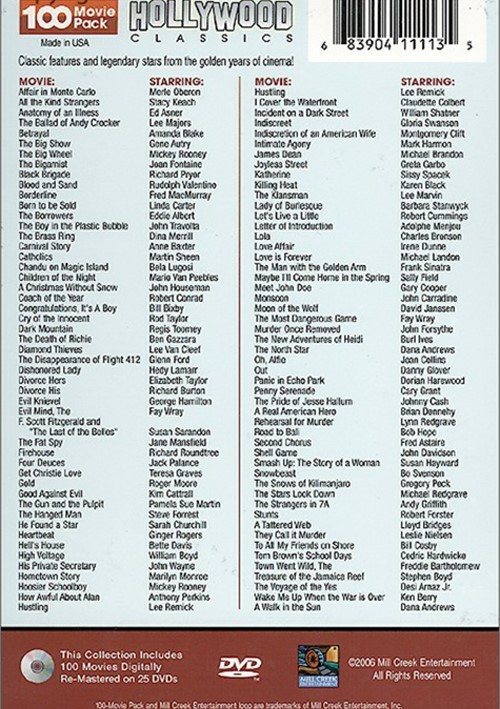 Hollywood Classics: 100 Movie Pack (DVD) | DVD Empire