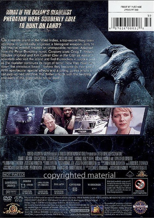 Peter Benchley's Creature (DVD 1998) | DVD Empire