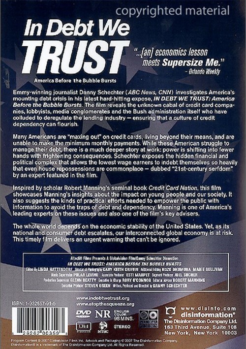 In Debt We Trust: America Before The Bubble Bursts (DVD 2006) | DVD Empire