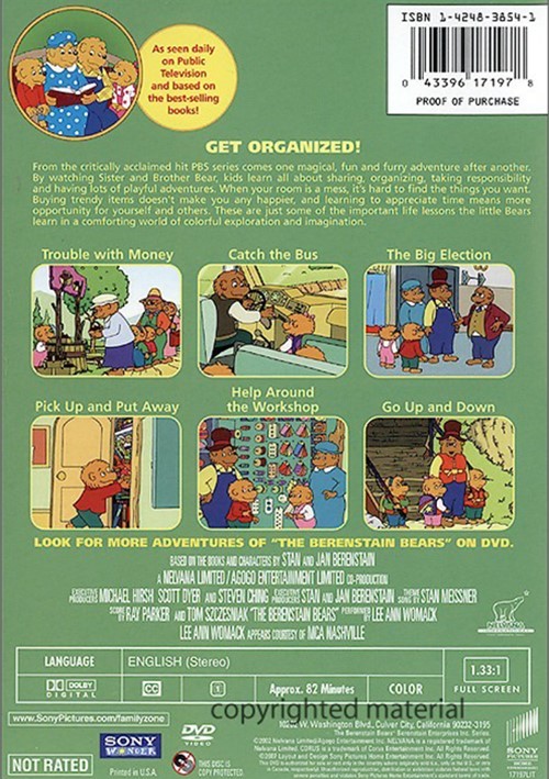 Berenstain Bears, The: Get Organized! (DVD) | DVD Empire