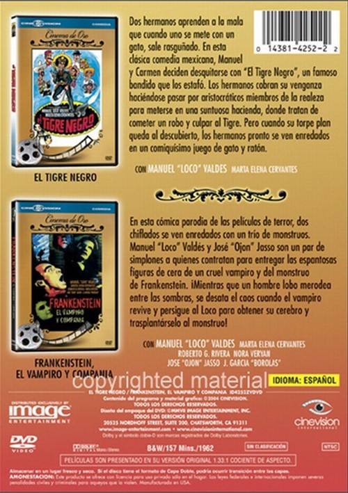 El Tigre Negro / Frankenstein, Vampiro Y Compania (Double Feature) (DVD ...