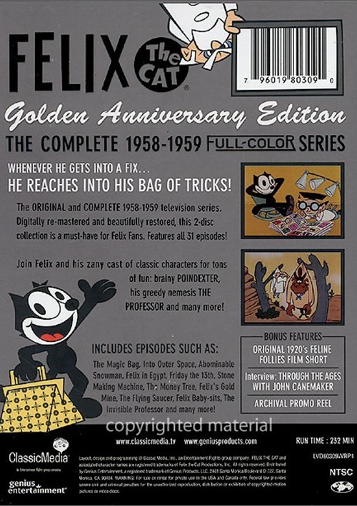 Felix The Cat: Golden Anniversary Edition (DVD) | DVD Empire