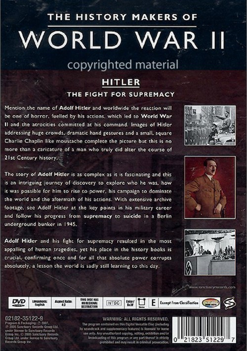 History Makers Of World War II, The: Hitler The Fight For Supremacy ...