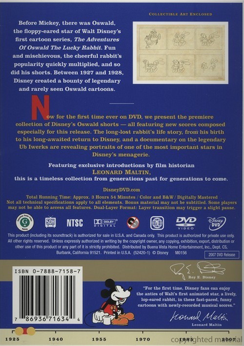Adventures Of Oswald The Lucky Rabbit, The: Walt Disney Treasures ...