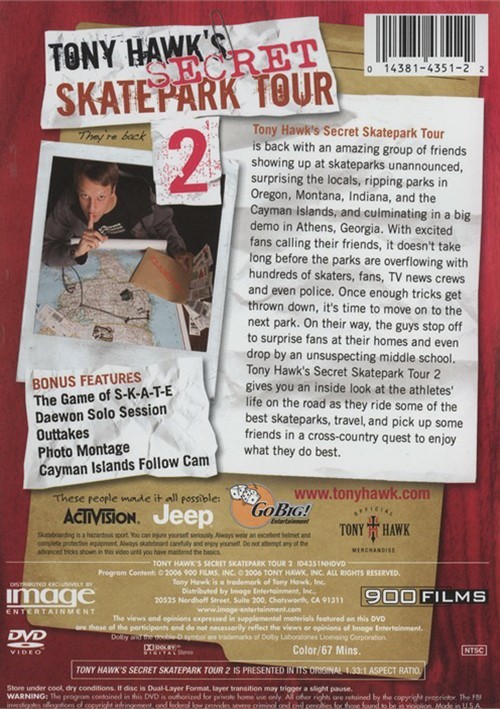 Tony Hawk's Secret Skatepark Tour 2 (DVD 2006) | DVD Empire