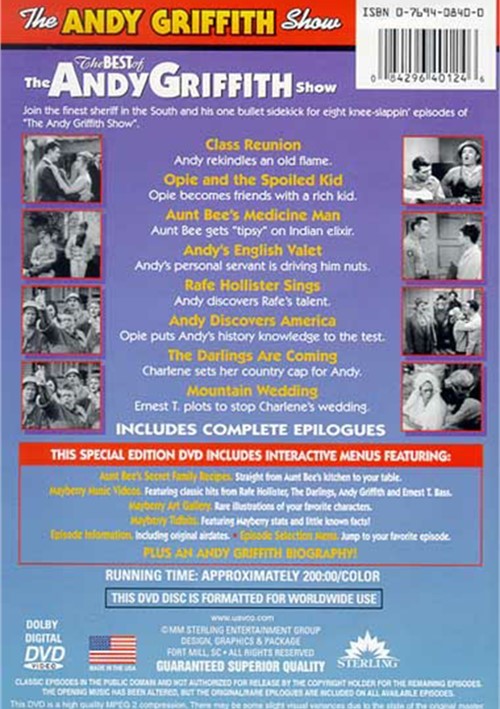 Andy Griffith Show, The: The Best Of The Andy Griffith Show (DVD 1960 ...