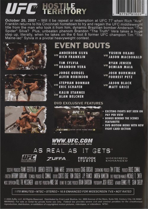 UFC 77: Hostile Territory (DVD) | DVD Empire
