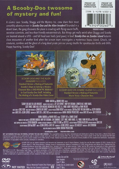 Scooby-Doo!: And The Alien Invaders / Scooby-Doo On Zombie Island ...