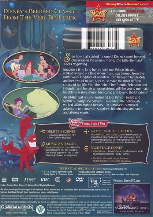 Little Mermaid, The: Ariel's Beginning (DVD 2008) | DVD Empire