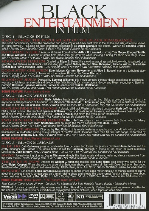 Early Black Entertainment In Film (DVD 1938) | DVD Empire