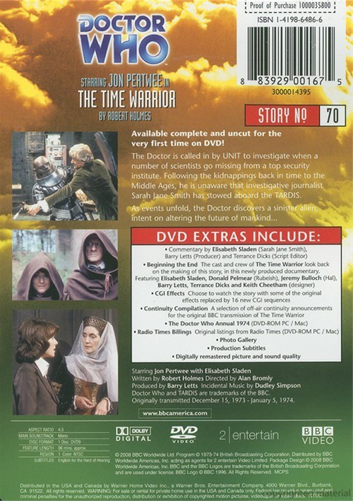 Doctor Who: The Time Warrior (DVD 2008) | DVD Empire