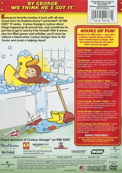 Curious George: Goes To The Doctor And Lends A Helping Hand (DVD 2008 ...