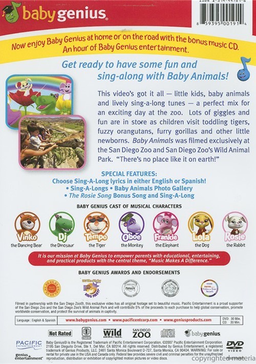 Baby Genius: Baby Animals Favorite Sing-A-Longs (DVD) | DVD Empire