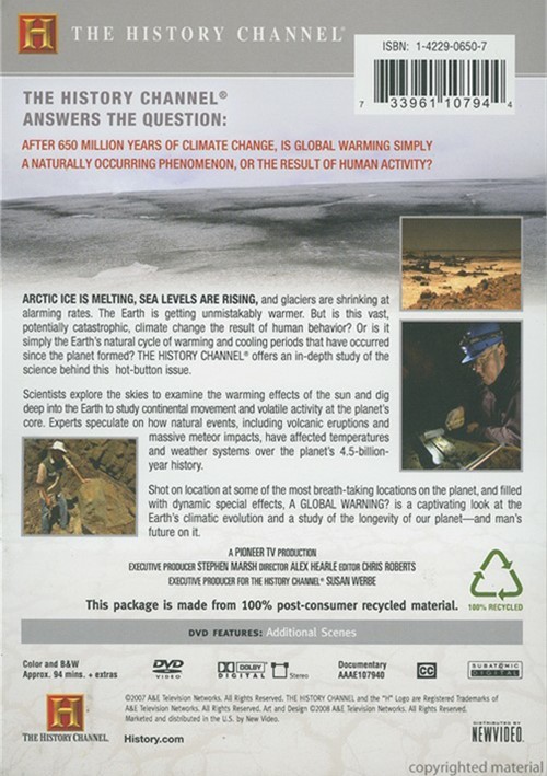 History Channel, The: A Global Warning? (DVD 2007) | DVD Empire