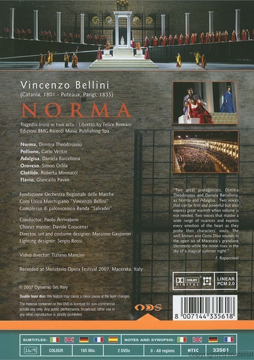 Vincenzo Bellini: Norma (DVD) | DVD Empire