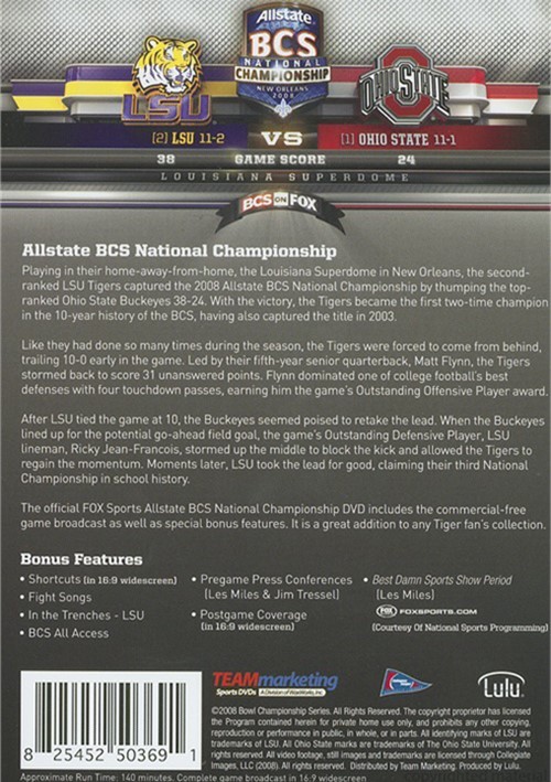 2008 Allstate BCS National Championship: LSU Vs. Ohio State (DVD 2008 ...