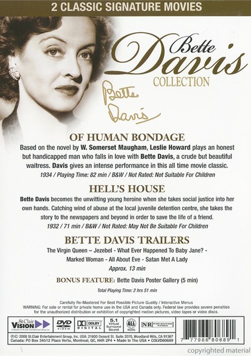 Bette Davis Signature Collection (DVD 2008) | DVD Empire