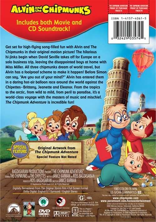 Alvin And The Chipmunks: The Chipmunk Adventure (DVD 1987) | DVD Empire