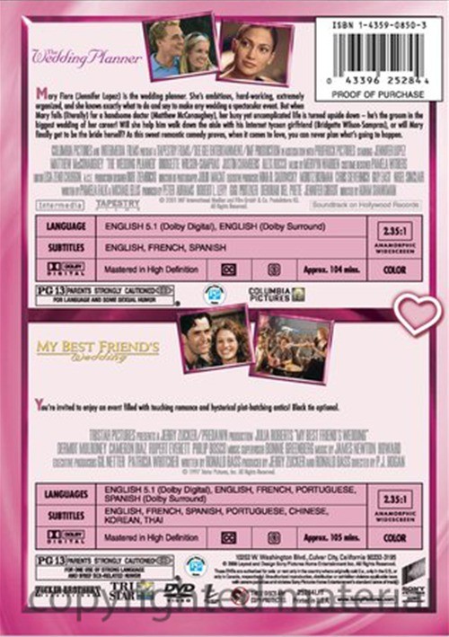 Wedding Planner, The / My Best Friend's Wedding (Double Feature) (DVD ...