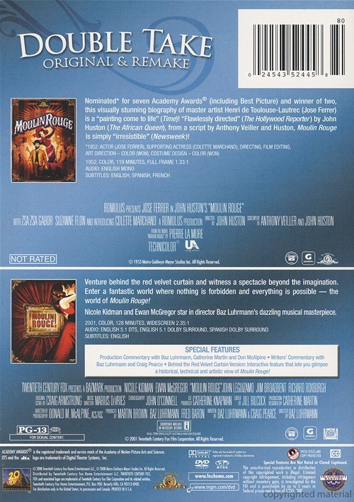 Moulin Rouge / Moulin Rouge (2001) (Double Feature) (DVD 2008) | DVD Empire