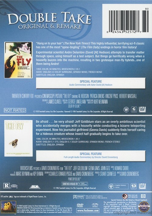 Fly, The / The Fly (1986) (Double Feature) (DVD 2008) | DVD Empire